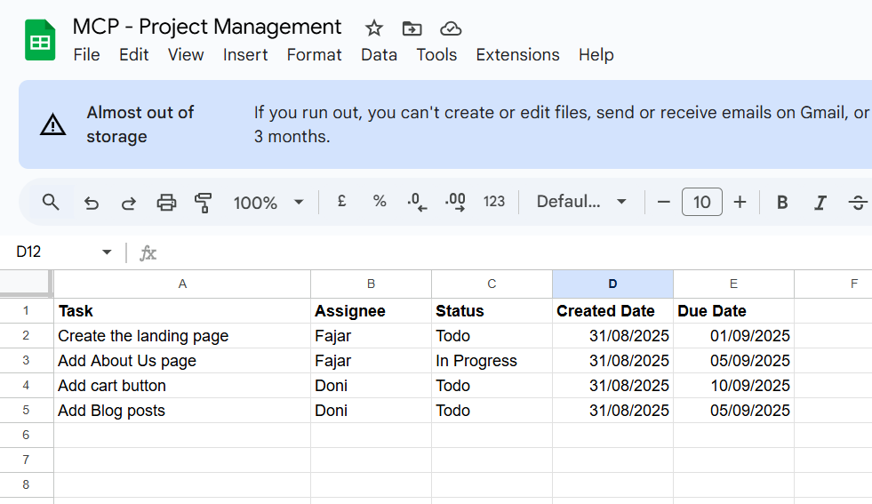 Build an AI Project Manager with MCP, Node.js, and Google Sheets | Fajarwz